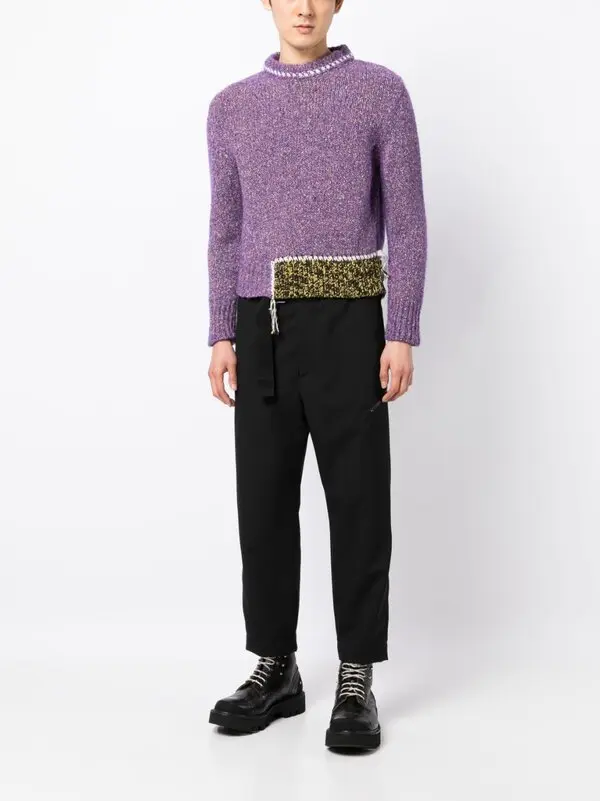 OAMC Belted-waist Cropped Trousers