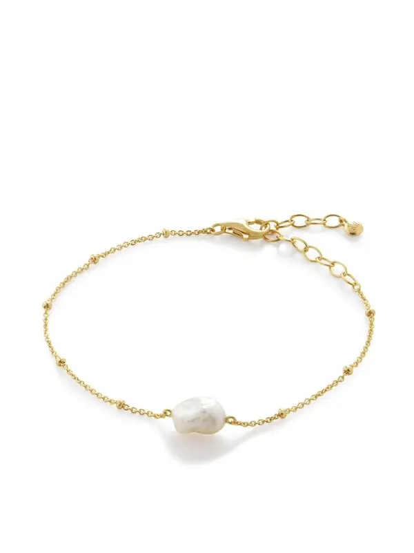 Monica Vinader Nura Tiny Pearl Bracelet - Gold