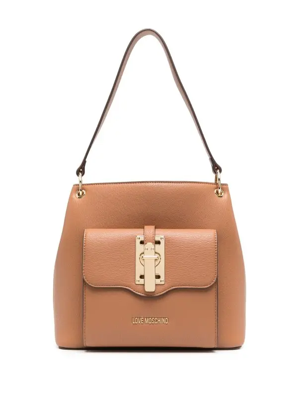 Moschino Logo-plaque Leather Shoulder Bag