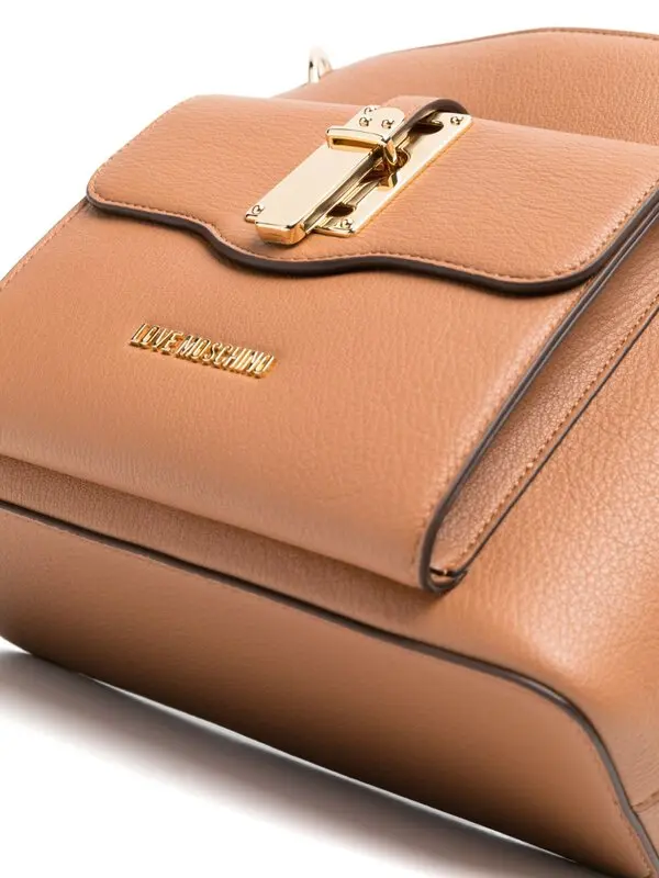Moschino Logo-plaque Leather Shoulder Bag