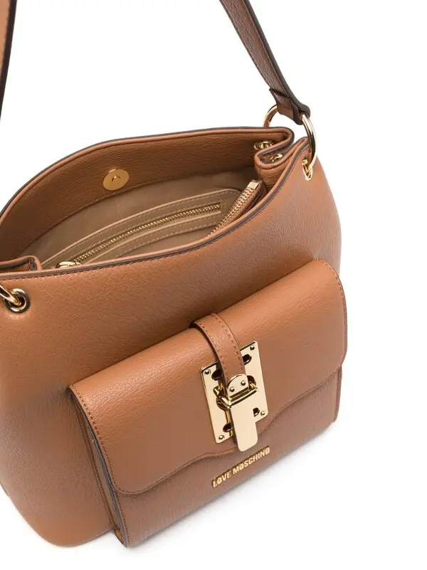 Moschino Logo-plaque Leather Shoulder Bag