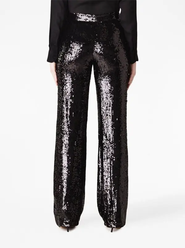 NILI LOTAN Sequin-embellished Flared Trousers