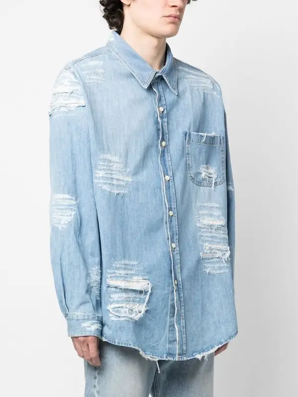 424 Distressed Denim Shirt