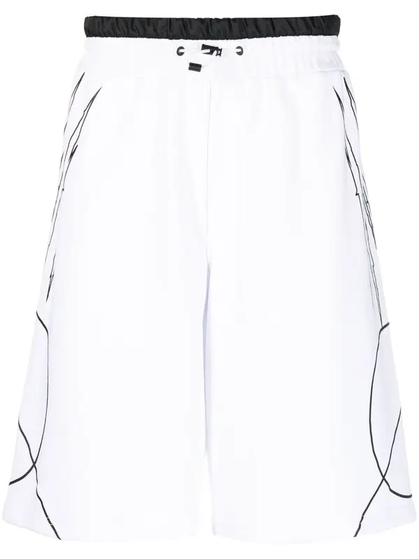 PLEIN SPORT Scratch Shorts - White