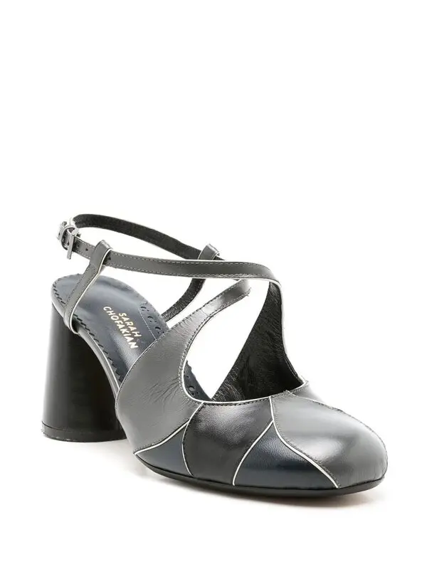 STUDIO CHOFAKIAN Ethel 65mm Crossover-strap Pumps