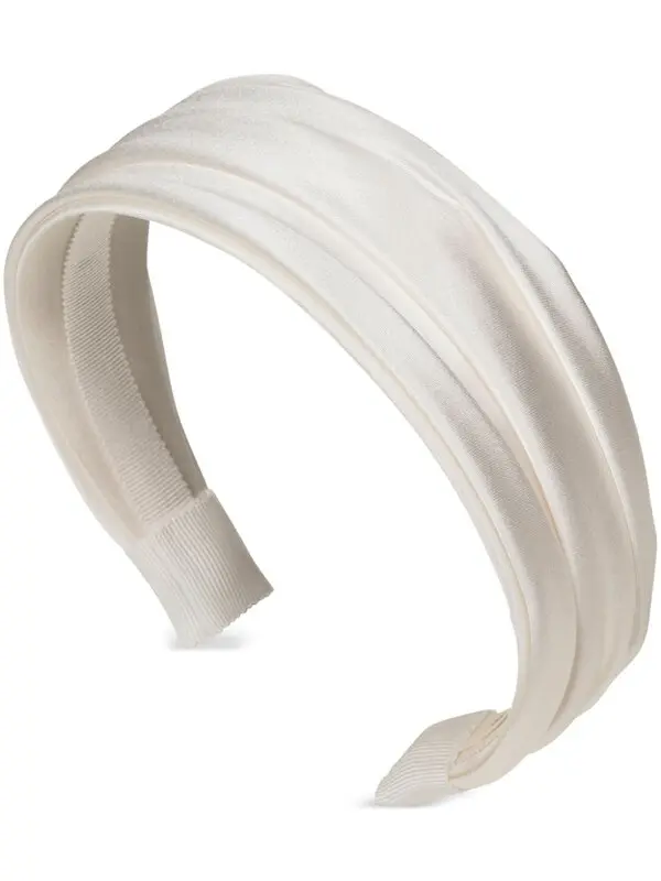 JENNIFER BEHR Natasha Ruched Headband - Neutrals