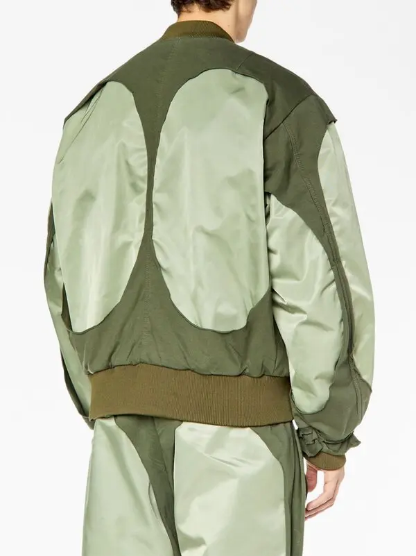 DIESEL® Ripped-detail Panelled Bomber Jacket