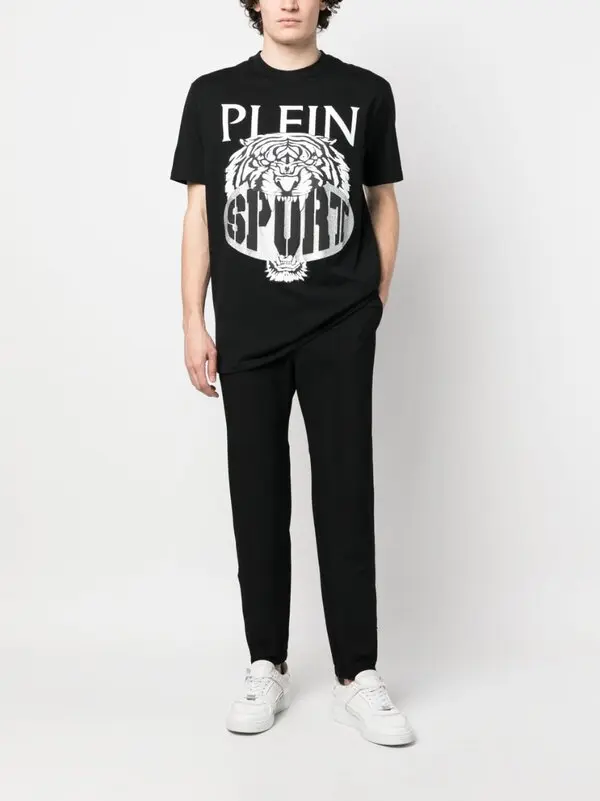 PLEIN SPORT Ss Tiger Round-neck T-shirt - Black