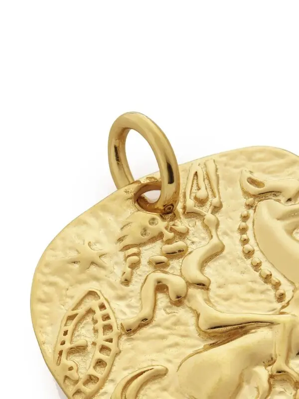 Monica Vinader Goddess Coin Pendant Charm - Gold