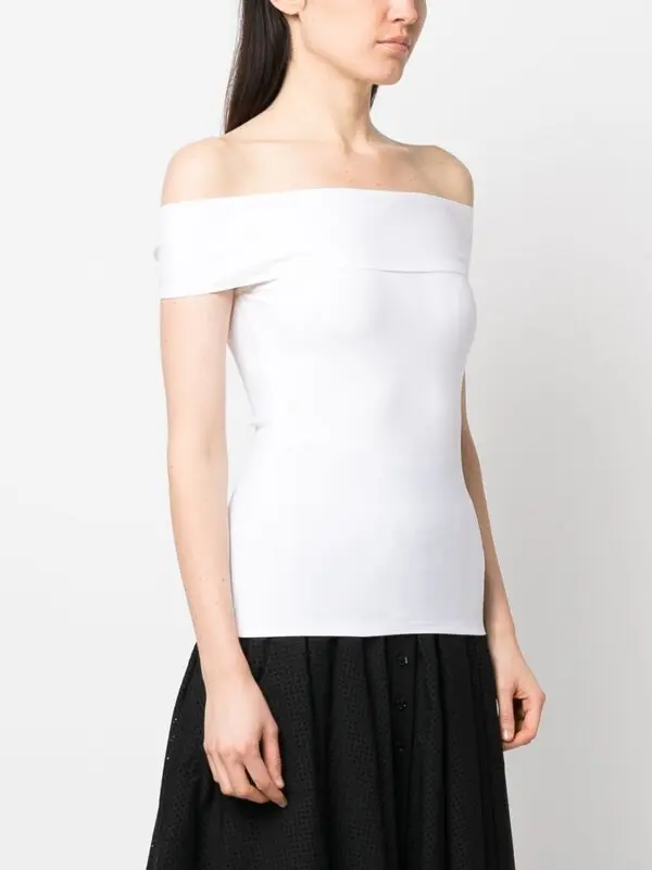 Philosophy Di Lorenzo Serafini Off-shoulder Short-sleeve Top