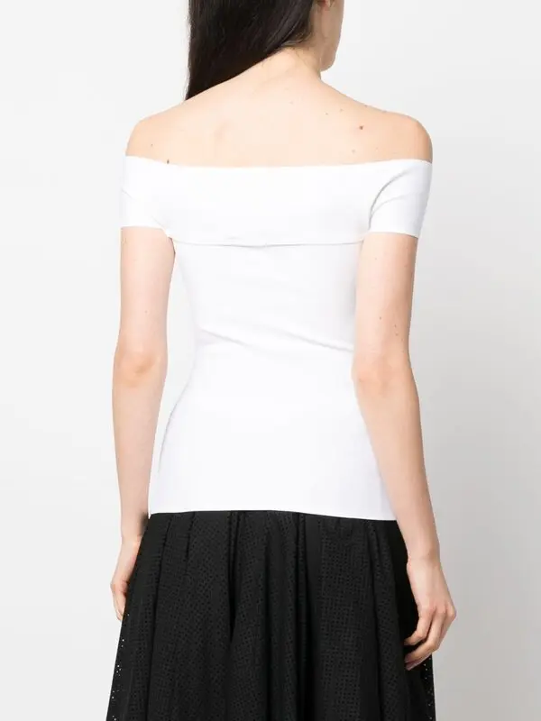 Philosophy Di Lorenzo Serafini Off-shoulder Short-sleeve Top