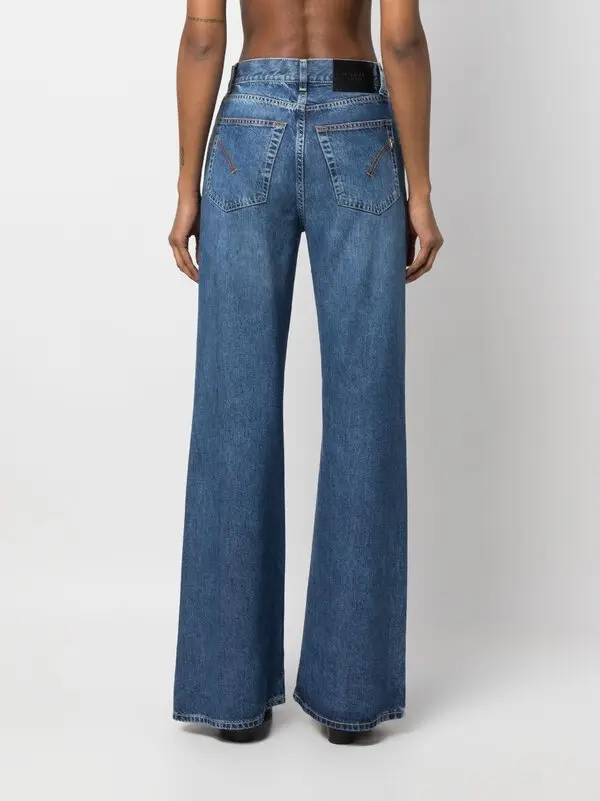 DONDUP Amber Low-rise Wide-leg Jeans - Blue
