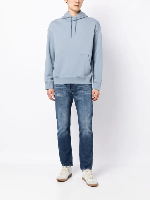 Emporio Armani Pouch-pocket Cotton Hoodie