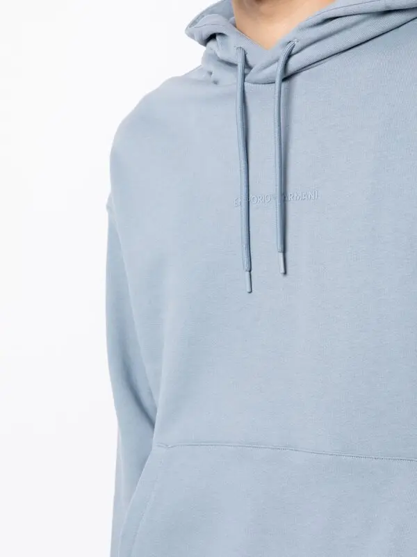 Emporio Armani Pouch-pocket Cotton Hoodie