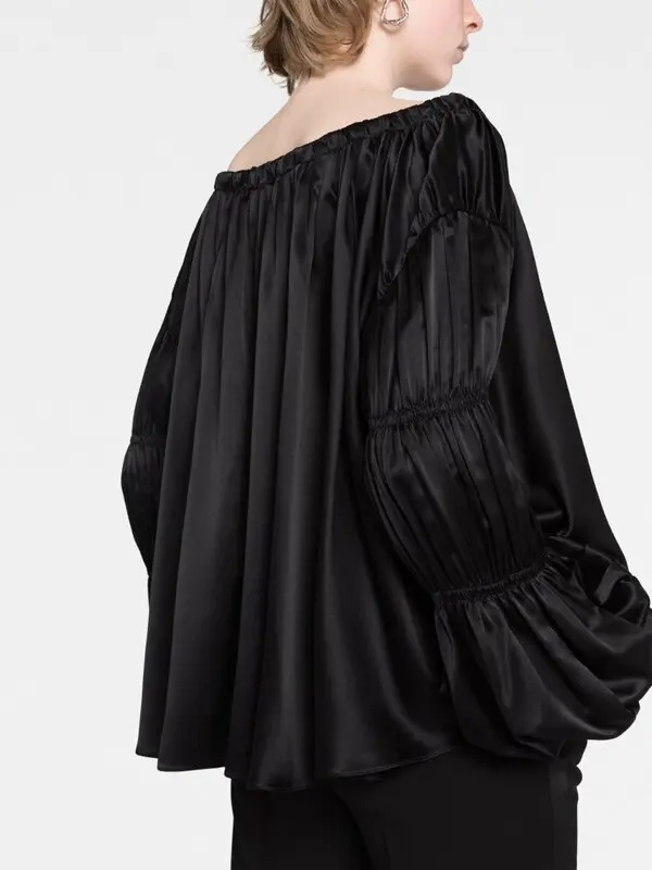 Khaite Lenny Scoop-neck Silk Blouse