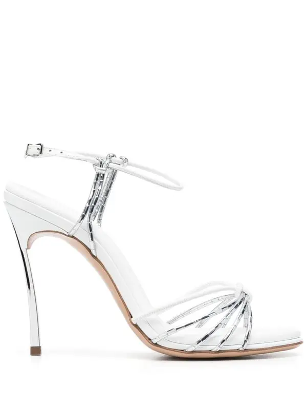 Casadei Blade 100mm Metallic Sandals