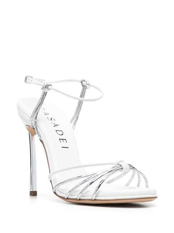 Casadei Blade 100mm Metallic Sandals