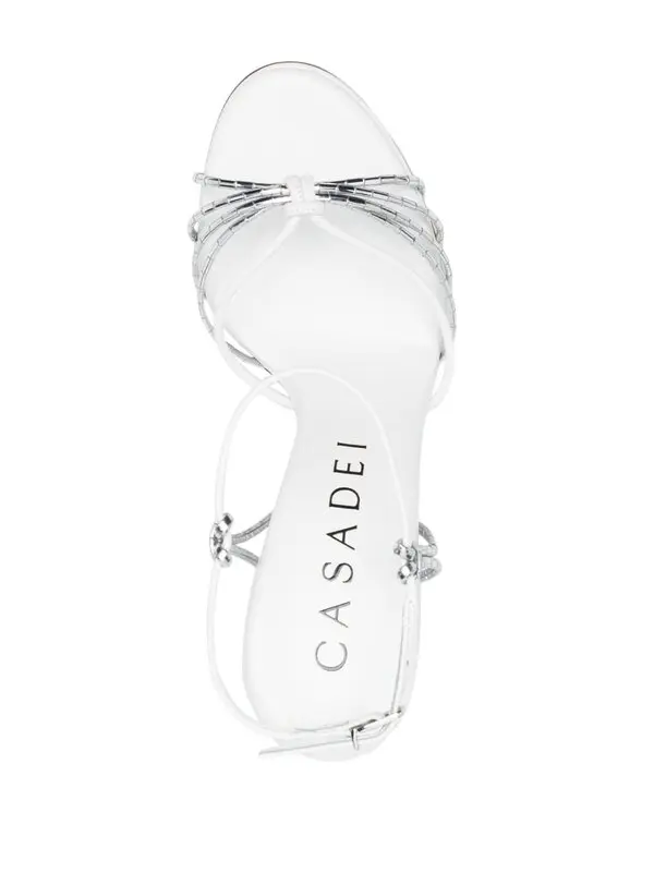 Casadei Blade 100mm Metallic Sandals