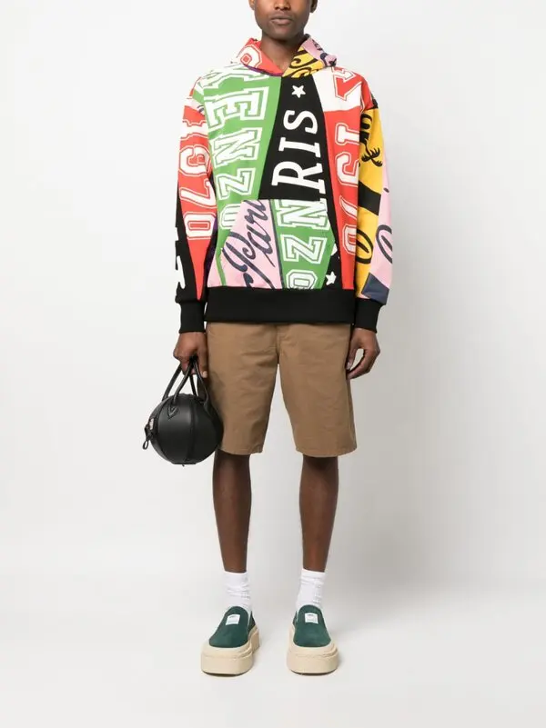 Kenzo Flag-print Cotton Hoodie - Green