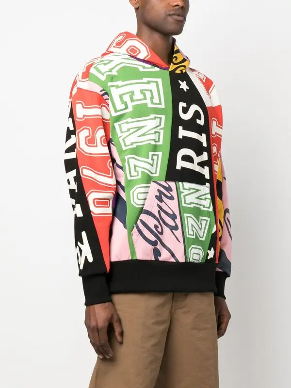 Kenzo Flag-print Cotton Hoodie - Green