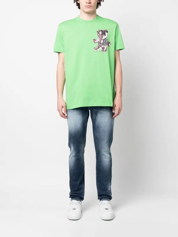 Philipp Plein Logo Patch Straight-leg Jeans