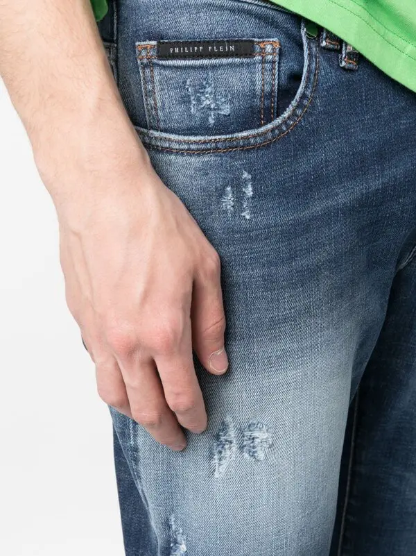 Philipp Plein Logo Patch Straight-leg Jeans