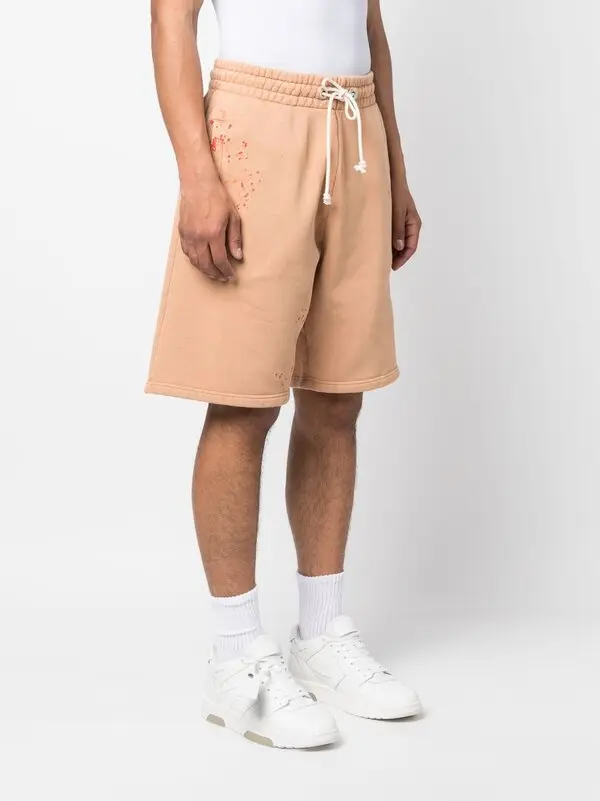 Palm Angels Paint-splatter Logo-print Track Shorts