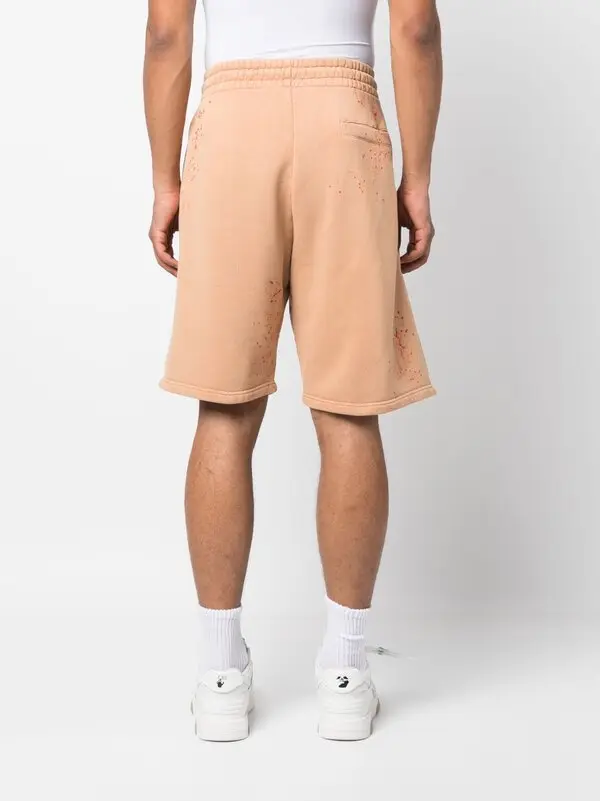 Palm Angels Paint-splatter Logo-print Track Shorts