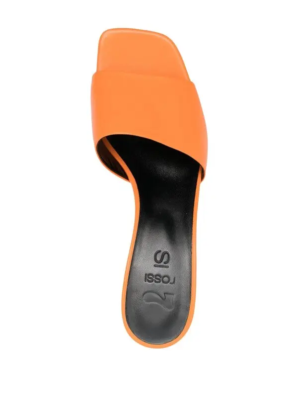 SERGIO ROSSI 95mm Sculpted-heel Sandals - Orange