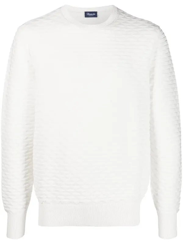 DRUMOHR Diamond-pattern Cotton Jumper