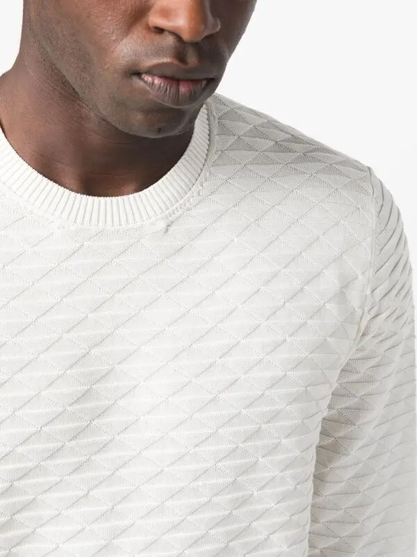 DRUMOHR Diamond-pattern Cotton Jumper