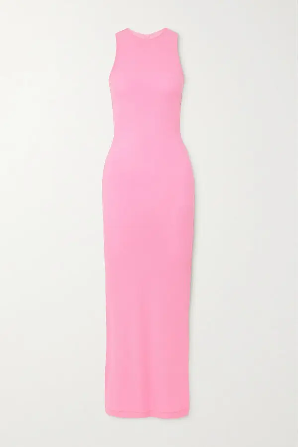 Skims Soft Lounge Ribbed Maxi Dress In Pink - 50% Off | Editorialist