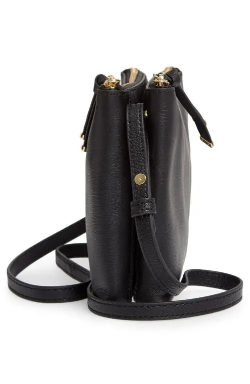 Ted Baker London Daniibar Double Zip Leather Crossbody Bag