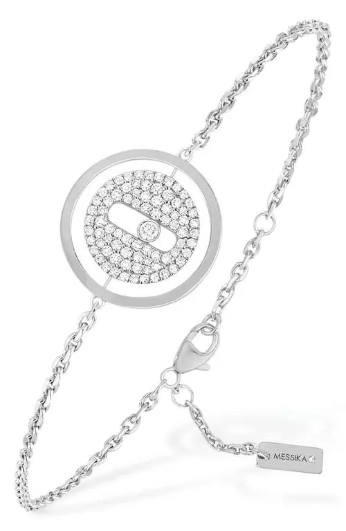 Messika Lucky Move Pavé Diamond Pendant Bracelet - White Gold/diamond