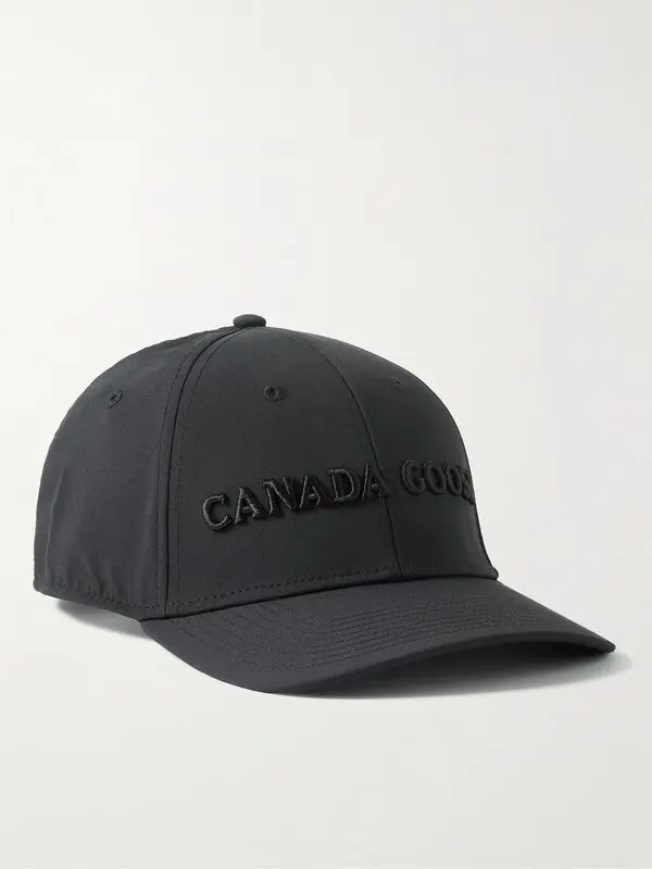 Canada Goose Logo-embroidered Stretch-twill Baseball Cap - Black