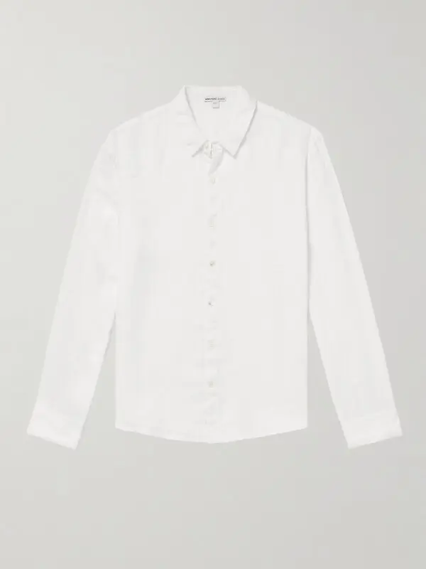 JAMES PERSE Garment-dyed Linen Shirt - White