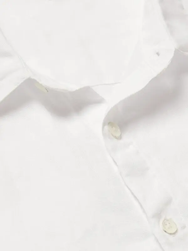 JAMES PERSE Garment-dyed Linen Shirt - White
