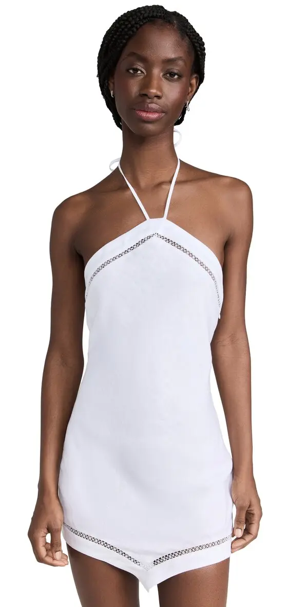white mini eyelet dress Confête