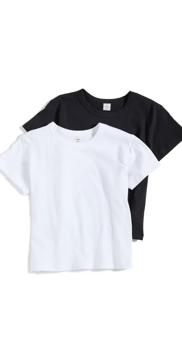 LESET Margo Tee 2 Pack - White/black