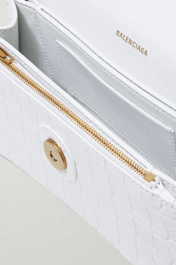 Balenciaga Crush Small Shoulder Bag - White