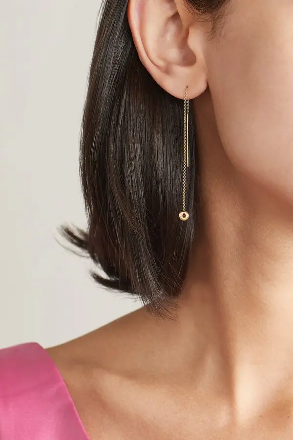 OCTAVIA ELIZABETH Net Sustain Nesting Gem 18-karat Recycled Ruby Earrings
