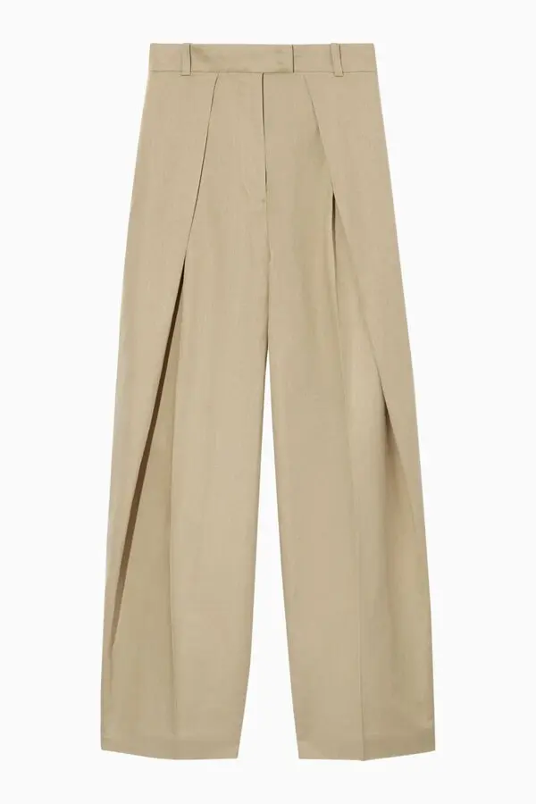 Cos Relaxed Tailored Linen Wide-leg Pants