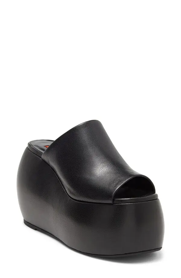 Simonmiller Bubble Wedge Platform Sandal In Black - 66% Off