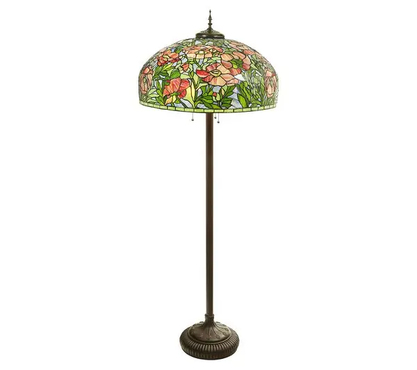 RIVER OF GOODS 69'h Tiffany-style Stained G Las Floor Lamp - One-color