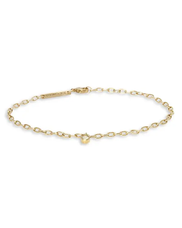 Zoe Chicco 14k Yellow Diamond Link Bracelet - Gold