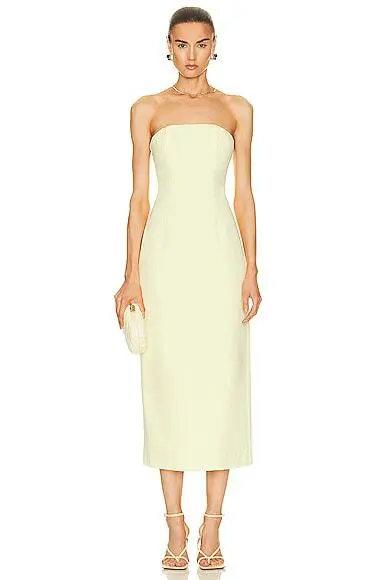 Staud Daniela Dress In Yellow In Sunray - 30% Off | Editorialist