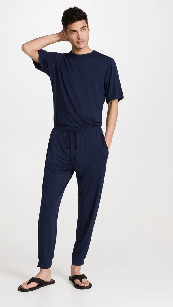 Eberjey Henry Modal Short Sleeve & Pant Pj Set