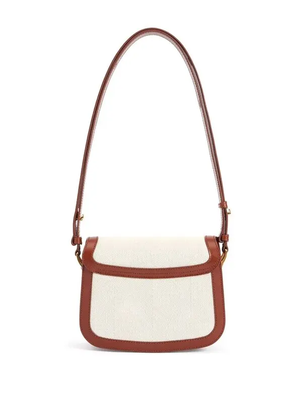 Ami Logo-plaque Shoulder Bag - Brown