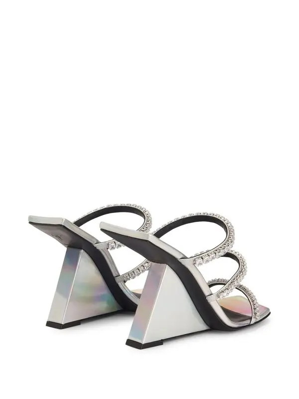 GIUSEPPE ZANOTTI 105mm Clarence Sandals - Silver