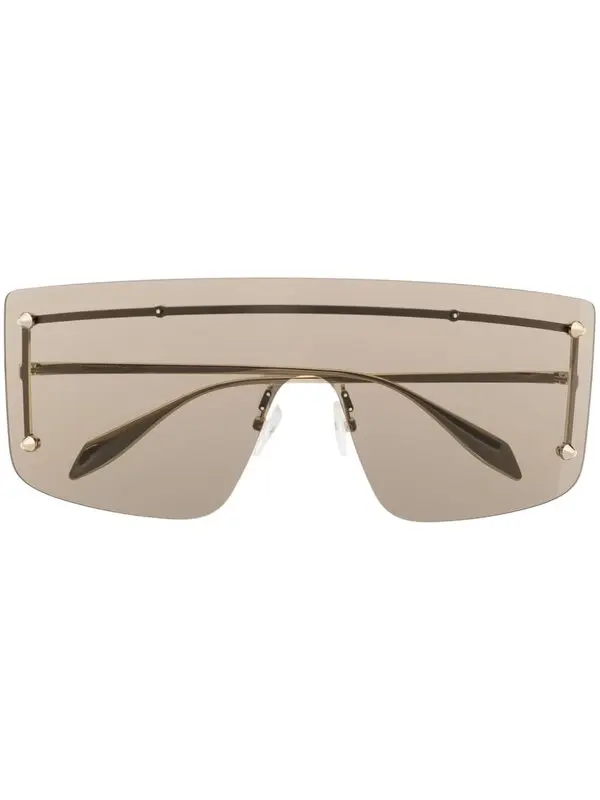 Alexander McQueen Mask Sunglasses - Gold